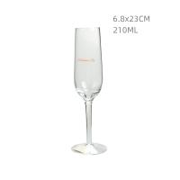 China Personalized Crystal Wine Glass Lead Free Crystal Champagne Glasses 210ML for sale