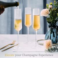 China Personalized Crystal Wine Glass Lead Free Crystal Champagne Glasses 210ML for sale