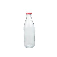 China 1000ML Mini Glass Milk Bottles Reusable Flip Top Glass Bottles for sale