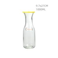 China Reusable Glass Milk Jars Vintage Milk Drinking Bottles 1000ML for sale