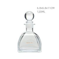 China Car Square Glass Diffuser Bottles 120ML Aromatherapy Glass Bottles for sale