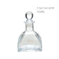 China Premium Clear Essential Oil Glass Car Diffuser Bottles 155ML Hot Stamping Logo for sale