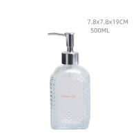 China Kitchen Glass Soap Dispenser Bottles 500ML Glass Soap Pump Bottles FDA for sale