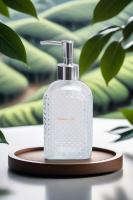 China Kitchen Glass Soap Dispenser Bottles 500ML Glass Soap Pump Bottles FDA for sale