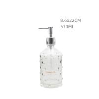 China Clear Glass Soap Dispenser Bottles 500ML Capacity Screw On Closure Type for sale