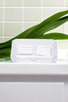 China Heavy Glass Soap Dish Holder Home Kitchen Sink Sponge And Soap Holder for sale
