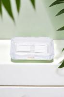 China Heavy Glass Soap Dish Holder Home Kitchen Sink Sponge And Soap Holder for sale