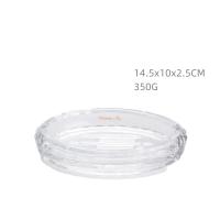 China Oval Heavy Bar Soap Holdernk Bathroom Glass Dispenser Holder for sale