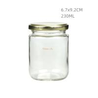 China Glass Clear Mason Jar Lids 230ML Sauces Mason Storage Jars Vintage Style for sale