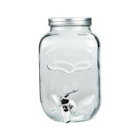 China Home Glass Beverage Dispenser 4L Glass Juice Dispenser With Spigot for sale