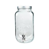China Party Large Glass Juice Dispenser 3.5L Lemonade Iced Tea Beverage Dispenser for sale