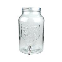 China Versatile Glass Beverage Container Clear Glass Cold Drink Dispenser 5.7L for sale