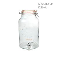 China 5.7L Clear Glass Beverage Dispenser With Lid Airtight PP Spigot for sale