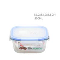 China Non Toxic 500ML Glass Food Storage Containers With Locking Lids Leak Proof for sale