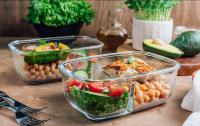 China Airtight Glass Food Saver Containers 800ML Multiple Glass Food Storage Set for sale