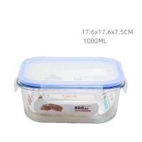 China OEM Reusable Glass Food Storage Containers Rectangular Shape for sale