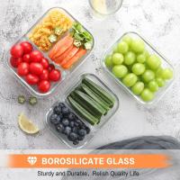 China Reusable 400ML Glass Food Prep Containers With Snap On Lids Type for sale