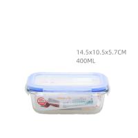 China Reusable 400ML Glass Food Prep Containers With Snap On Lids Type for sale