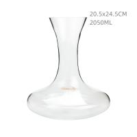 China Hand Blown Glass Wine Decanter With Aerator 2000ML Hand Crafted for sale