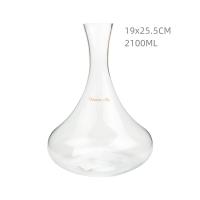 China 2100ml Large Wine Glass Decanter Round Shape Custom Wine Decanter for sale
