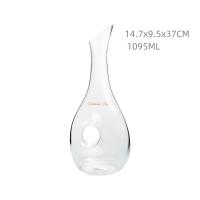 China Crystal Glass Wine Decanter Pitcher 1000Ml Medium Size Printing Logo for sale