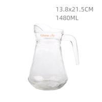 China 1 Liter Glass Water Pitcher Customized Glass Water Carafe Transparent for sale