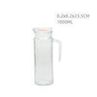 China Versatile Glass Water Pitcher Jar 1000ML BPA Free With PP Lid for sale