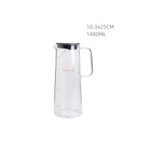 China Transparent Glass Water Pitcher Container Large BPA Free Dishwasher Safe for sale