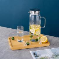 China Transparent Glass Water Pitcher Container Large BPA Free Dishwasher Safe for sale