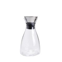 China 1120ML Lead Free Glass Water Pitcher Clear With Stainless Steel Stopper for sale