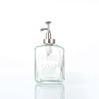 China Sturdy Glass Soap Dispenser Bottles for Long Lasting Performance for sale