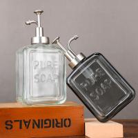 China 550ml Sturdy Glass Soap Dispenser Bottles for Long Lasting Performance for sale