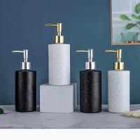 China 350ml Elegant Glass Soap Dispenser Transparent Reusable Bathroom Accessory for sale