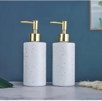 China 350ml Elegant Glass Soap Dispenser Transparent Reusable Bathroom Accessory for sale