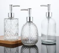 China 16 oz Transparent Glass Soap Dispenser Bottles Features Durable Reusable for sale