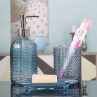 China 320 Ml Natural Marble SPA Collection Tumbler Toothbrush Holder 400ml Soap Dispenser Soap Tray Countertop Organizer for sale