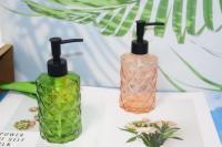 China Glass Soap Dispenser Bottles Durable And Reusable Easy To Refill 340ml Capacity for sale