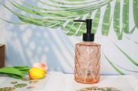 China Glass Soap Dispenser Bottles Durable And Reusable Easy To Refill 340ml Capacity for sale