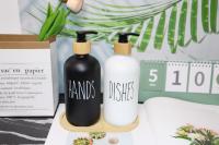 China 500ml Black Glass Soap Dispenser Bottles for Durable Reusable  Easy Cleaning for sale
