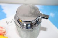 China Refillable Glass Hand Foaming Soap Dispensers with Silver Pump for Bathroom Kitchen for sale