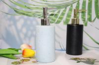 China 350ml Elegant Glass Soap Dispenser Transparent Reusable Bathroom Accessory for sale