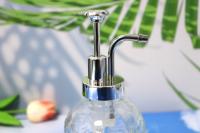 China Glass Item Title Clear Glass Soap Dispenser Bottle with Stainless Steel Pump for sale