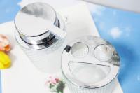 China Refillable Glass Hand Foaming Soap Dispensers with Silver Pump for Bathroom Kitchen for sale