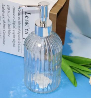 China 410ml Liquid Soap Bottle With Glass Durable Reusable Within Your Budget for sale