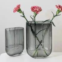 China 23cm Glass Vase Decor The Perfect Addition to Your Modern Glass Collection for Living Room Bedroom Home Decor for sale