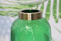 China Green Transparent Hydroponic Art Glass Vase Decor for Home Furnishing Hotel Flower Shop Decoration for sale