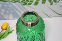 China Green Transparent Hydroponic Art Glass Vase Decor for Home Furnishing Hotel Flower Shop Decoration for sale