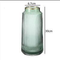China Transparent Glass Vase Decor Modern Decorative Flower Holder Home Office Display for sale