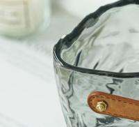 China Modern Unique Clear Handbag Vase Purse Glass Vase Decor for Home Office for sale