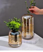 China Elegant Modern Vintage Style Glass Vase Decor For Flowers Decorative Centerpiece for sale